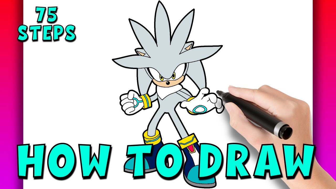How to draw step by step Silver the Hedgehog | Team Sonic - YouTube
