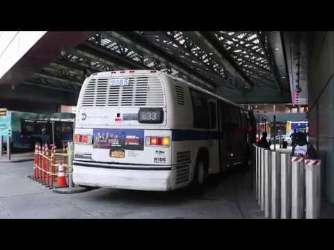 MTA Bus Q33 bus arriving at Victor A. Moore Bus Terminal - YouTube