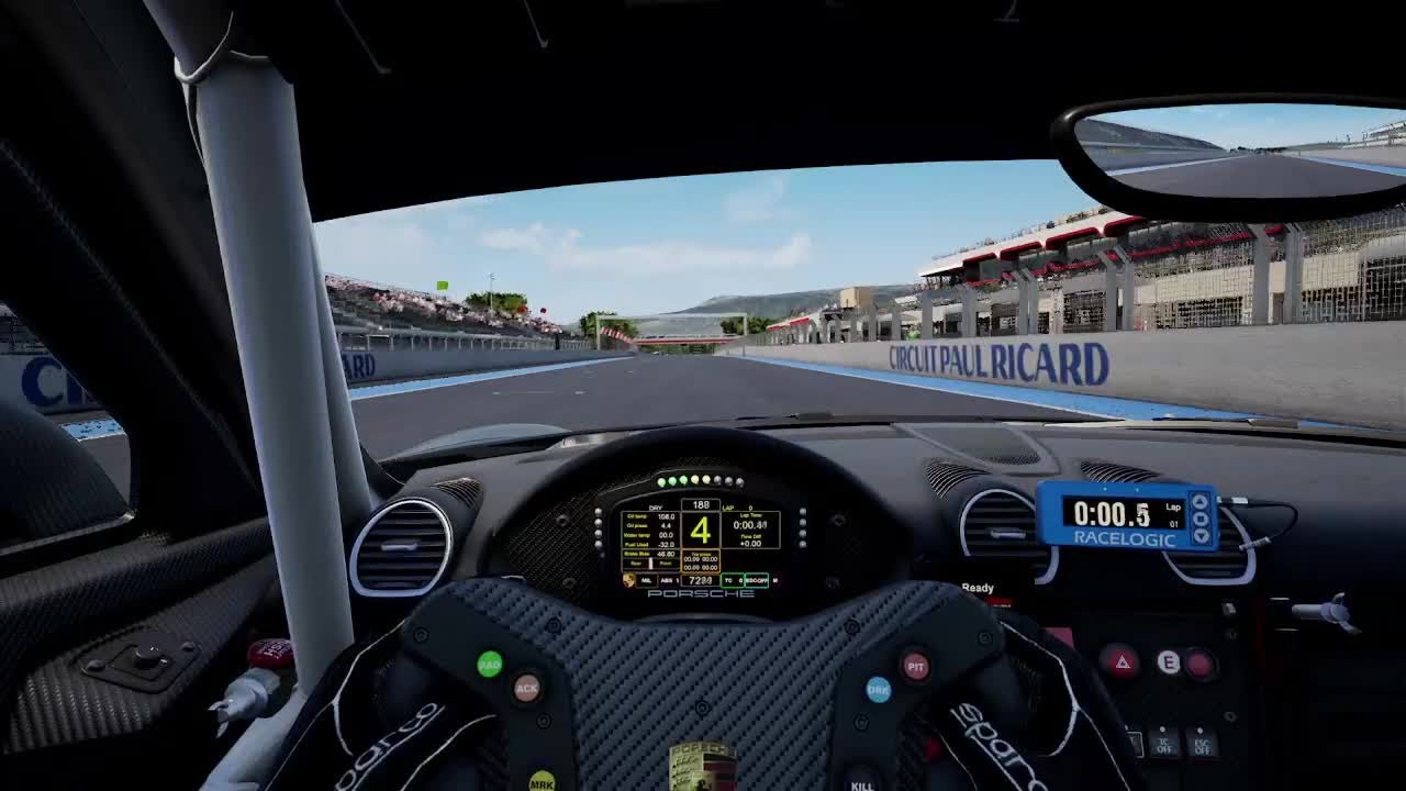 ACC Paul Ricard Porsche 718 Cayman GT4 MR 2019 (Dry) Track Guide (Hotlap + Telemetry) - YouTube