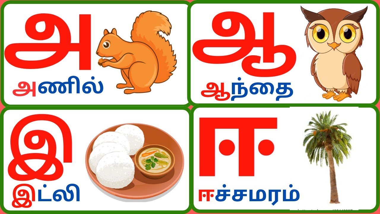உயிர் எழுத்துக்கள்|Uyir Ezhuthukal|Tamil alphabet |kids learning video ...
