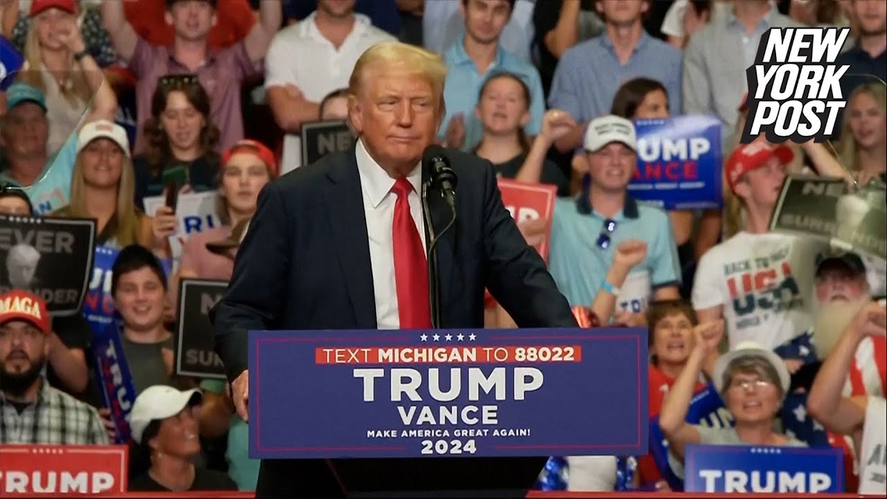 Triumphant Trump holds first joint rally with Vance in Michigan after ...