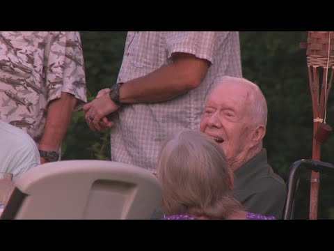 Former President Jimmy Carter makes rare public appearance as he approaches 98