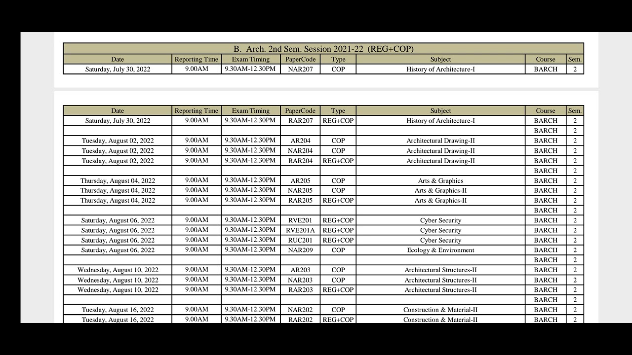Aktu Exam Date Sheet Aktu B arch 2nd Semester Exam Scheme Aktu aktu-exam-date-sheet-aktu-b-arch-2nd-semester-exam-scheme-aktu
