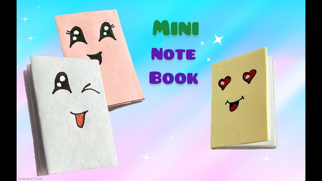 mini notebook craft : DIY mini notebook - YouTube