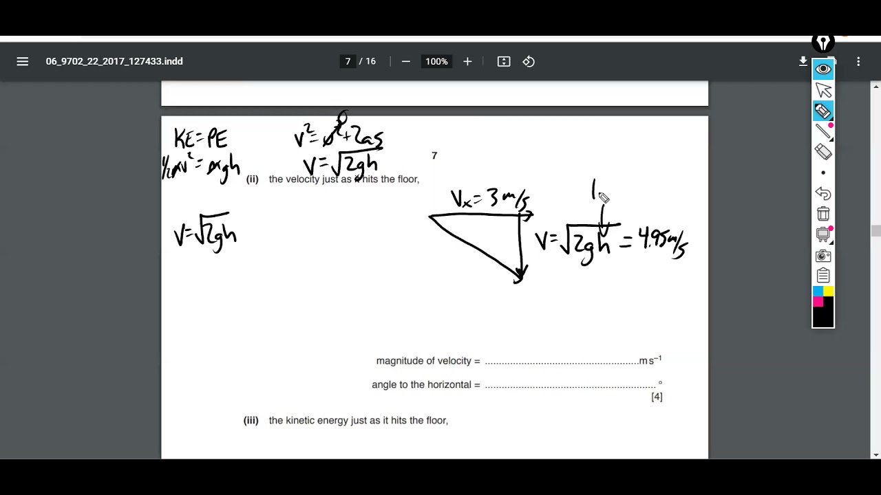 Ball Rolling off a Table worked example - YouTube
