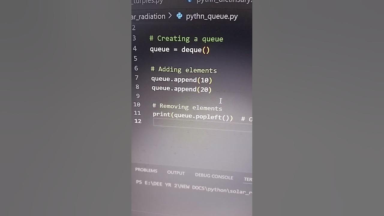 Python Queue Data Structure Python Pythonprogramming Python3 Youtube 4944