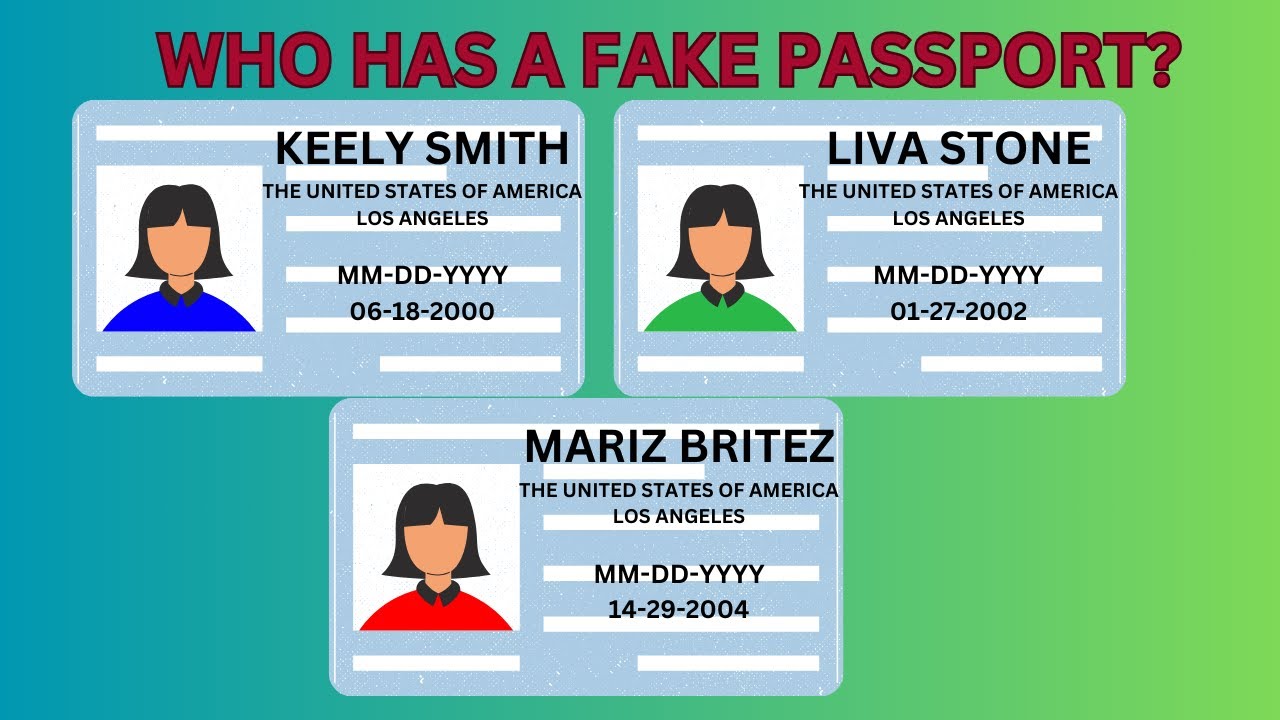 👉👉👉WHO HAS A FAKE PASSPORT? (THINK YOU CAN ANSWER IT?)👈👈👈 - YouTube
