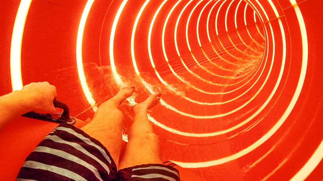 Orange Tube Water Slide [4K] at Hotel Prokulus Naturns - YouTube