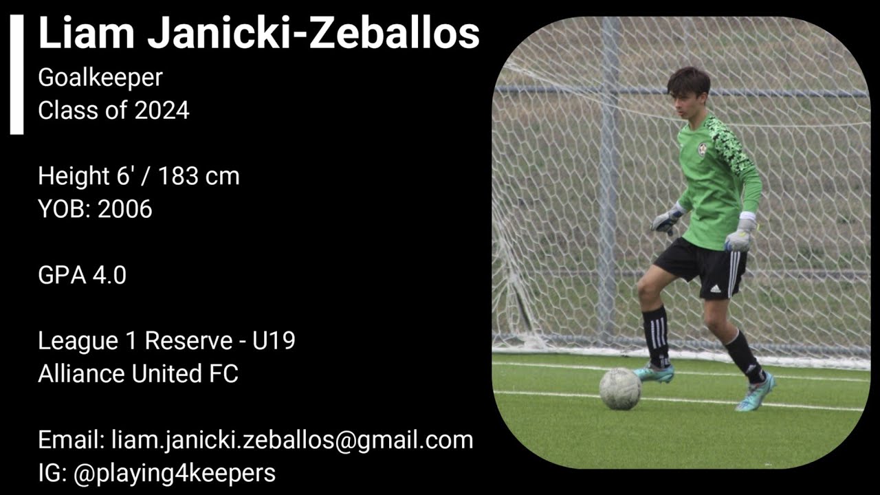 Liam Janicki-Zeballos Goalkeeper Highlights 2023 Summer - YouTube