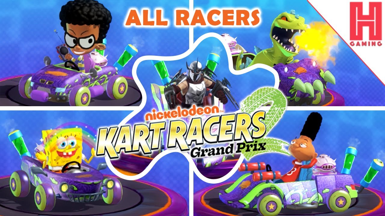 All Racers and Tracks - Nickelodeon Kart Racers 2: Grand Prix - YouTube