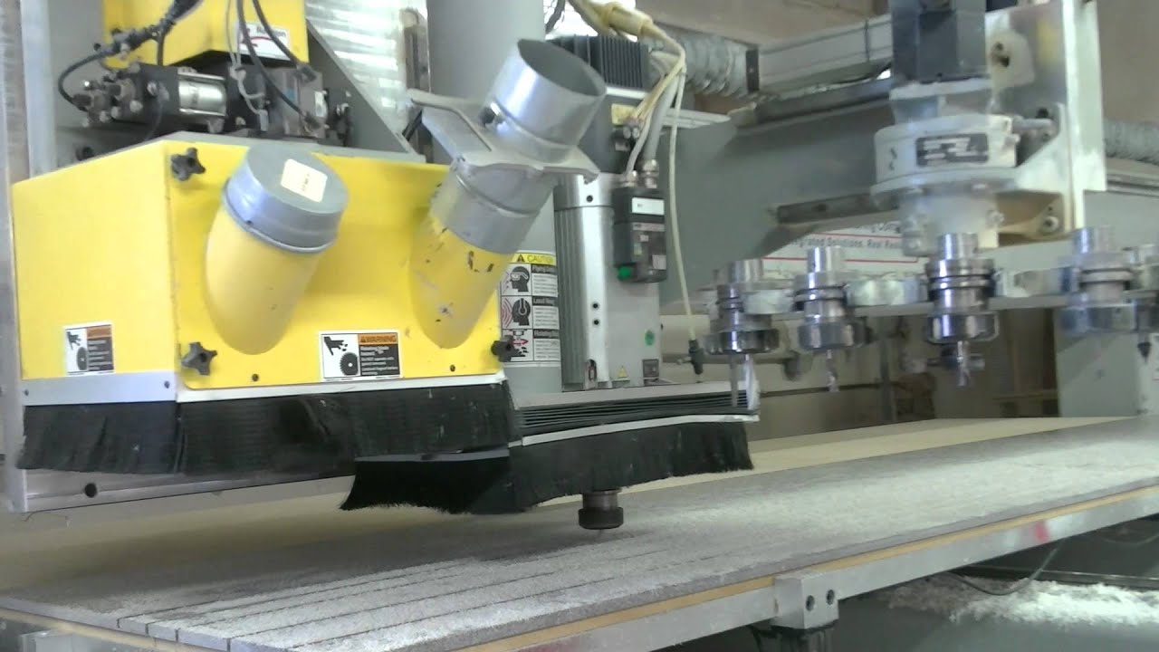 cutting solid surface on cnc - YouTube