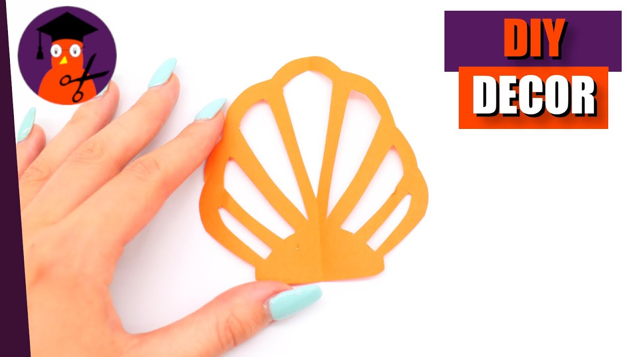 Basteln mit Papier Muschel DIY Sommerdeko & Urlaub - YouTube