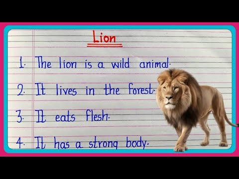 10 lines on lion in english | essay on lion | lion essay in english ...