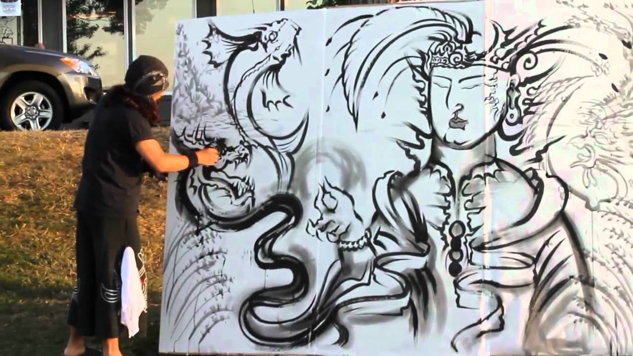 Boss Hiko Live Painting at Alki - YouTube