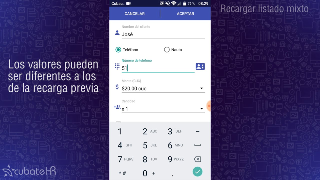 Cubatel Retail - Recargar Listado Mixto (#TutorialesCubatel) - YouTube