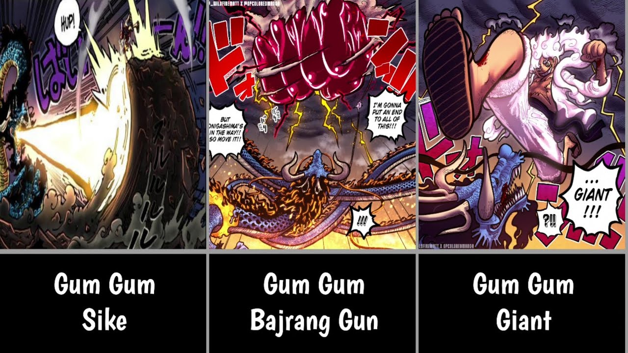 All Gear 5 Luffy Named Attacks - One Piece - YouTube