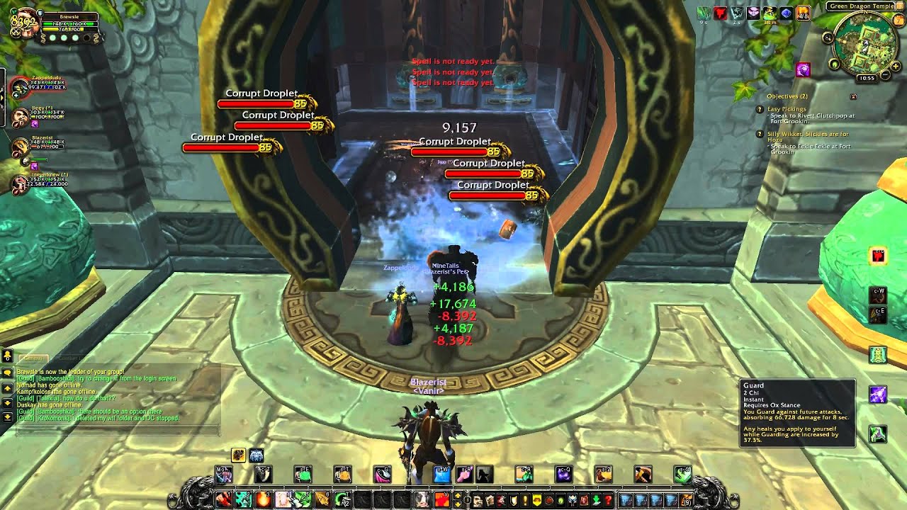 Mists of Pandaria Beta - Pandaren Monk Tank - Jade Serpent Instance ...