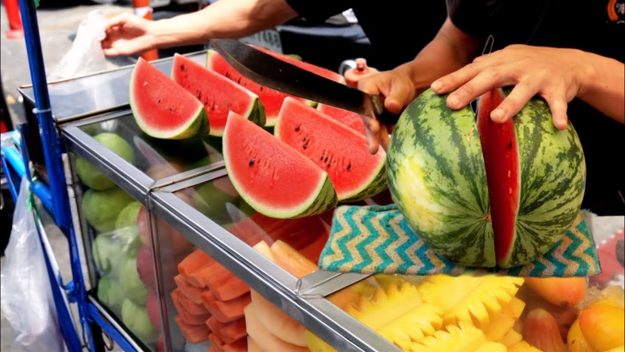 Amazing Speed !! Ninja Fruit Cutting Skill - Thai Street Food - YouTube
