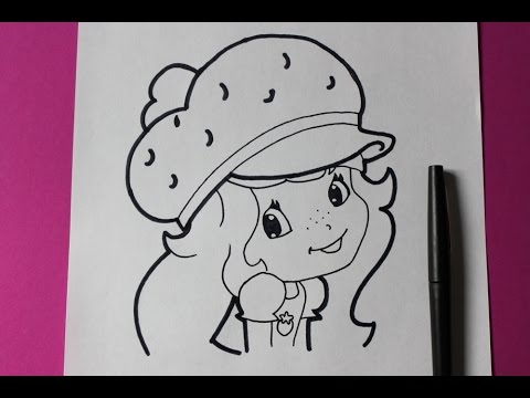 How to Draw Strawberry Shortcake  - Easy Drawing Tutorial