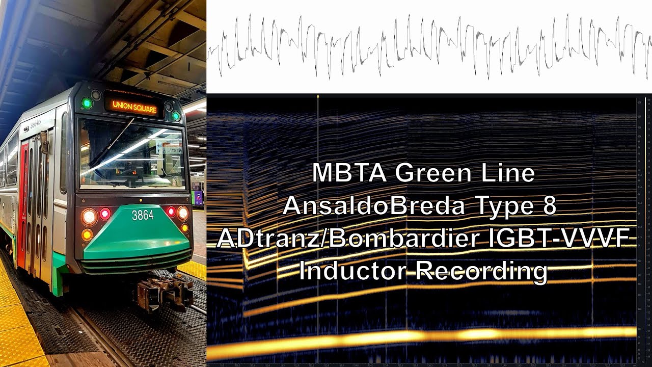 [Inductor Recording] MBTA Green Line AnsaldoBreda Type 8 ADtranz ...