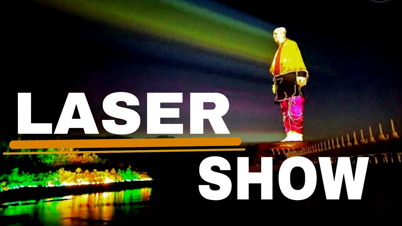 Laser Show at Statue of Unity - YouTube