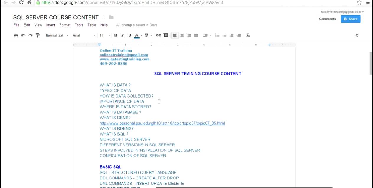 SQL server 2012 online training Day 1 video - SQL server basics video ...