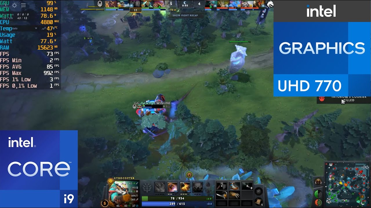 Intel UHD Graphics 770 Dota 2 - YouTube