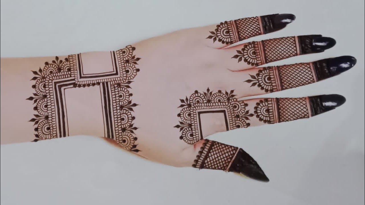 Square Mehndi Designs For Back Hands | Easy Arebic Mehndi Designs | New ...