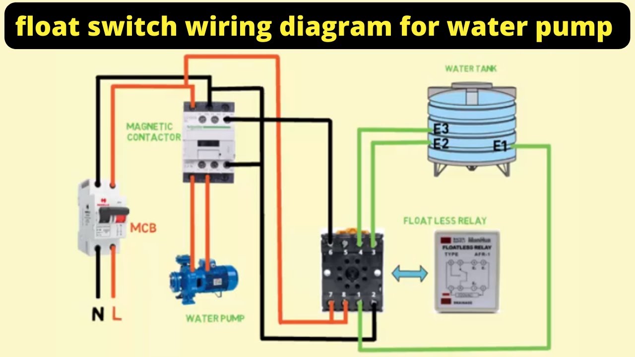 floatless relay water pump connection || automatic water pump ...