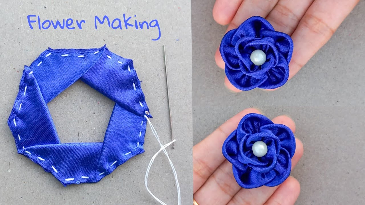 DIY: How to make an adorable fabric rose flower ~ in just 11 minutes ...