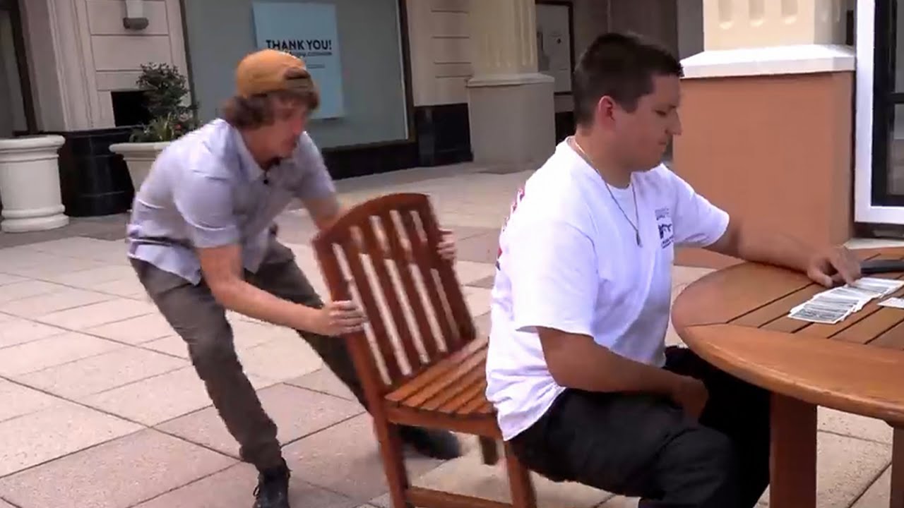 Chair Pulling Prank! (Funniest Moments) - YouTube