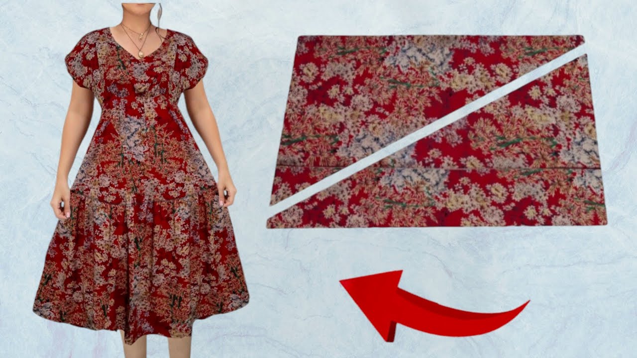 ️Very Stylish 🪡 Very Easy No Pattern Beautiful Dresses 🧵 Cut and Sew ️ ...