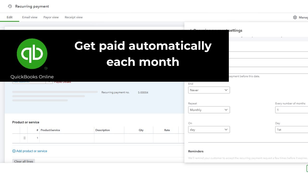 How to create Recurring payments in QuickBooks Online (Set-up Auto Pay ...