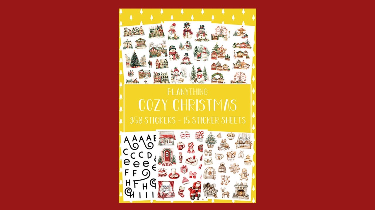 COZY CHRISTMAS - STICKER BOOK - PLANYTHING NEW RELEASE - YouTube