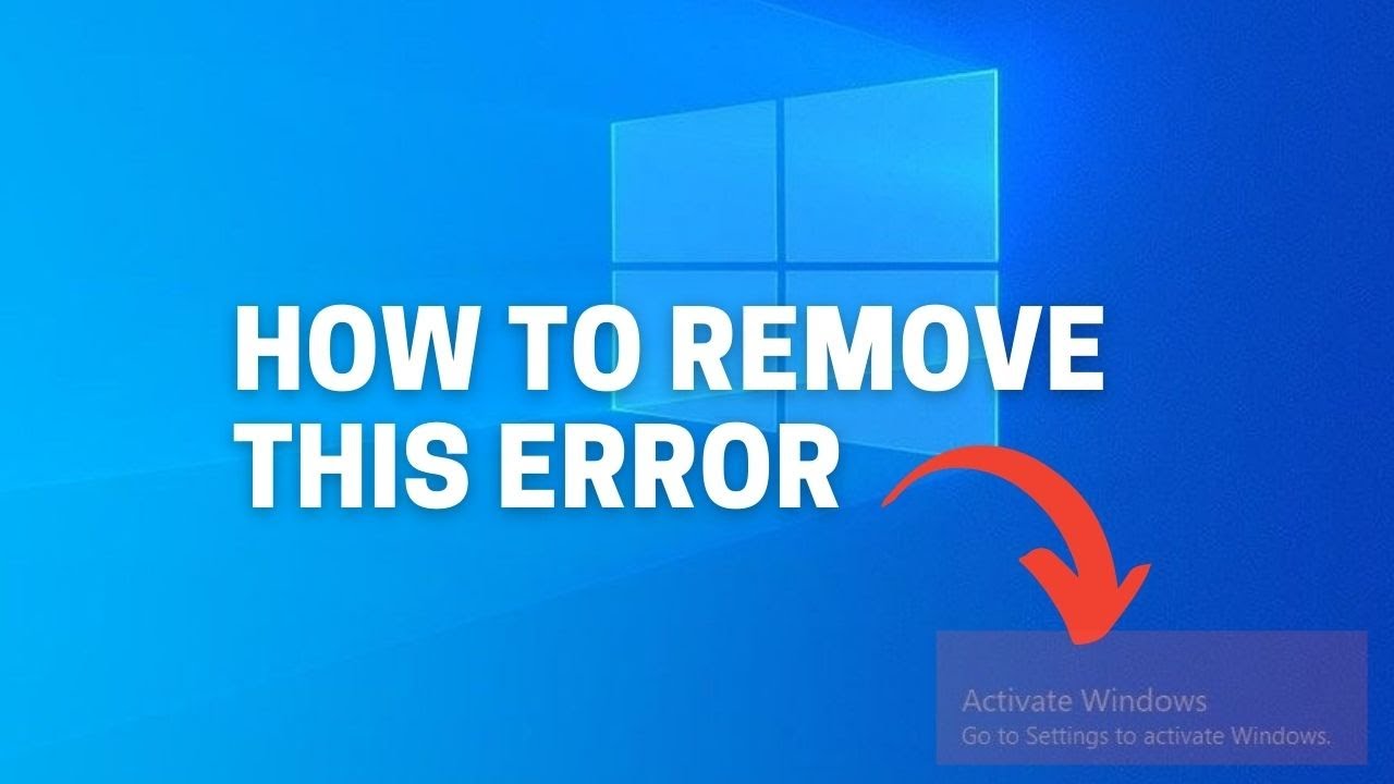 How to Remove Activate Windows Go To Settings To Activate Windows ...