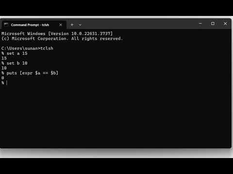 Tool Command Language :Relational Operators - YouTube