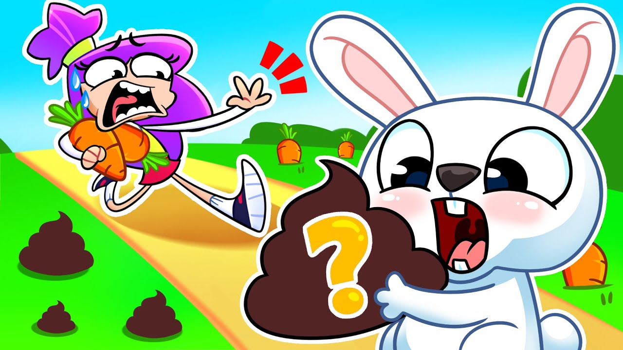 Rabbits Eat Their Poo 😮 Learn Animals and Colors 🤩🌈 - YouTube