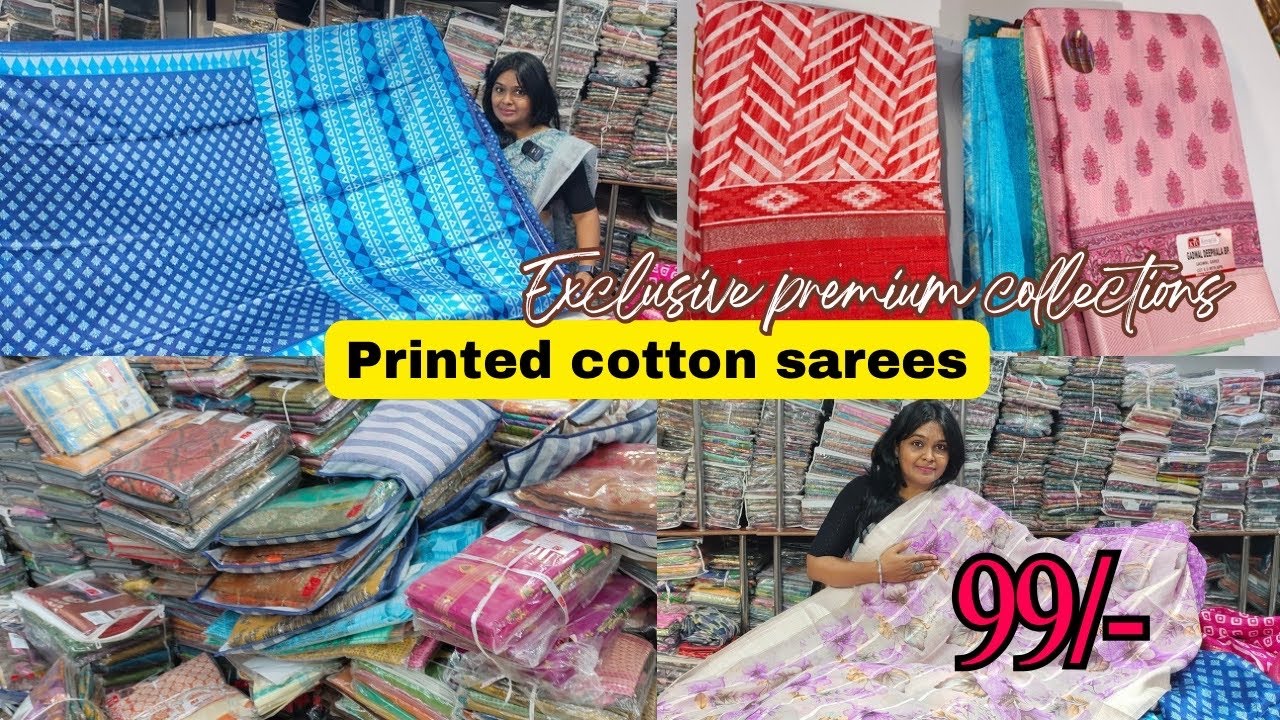 Exclusive premium collection of Cotton printed sarees| Kesariya ...