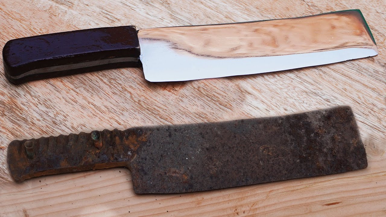 Cleaver Restoration | Rusty and Old Vintage Cleaver Restore - YouTube