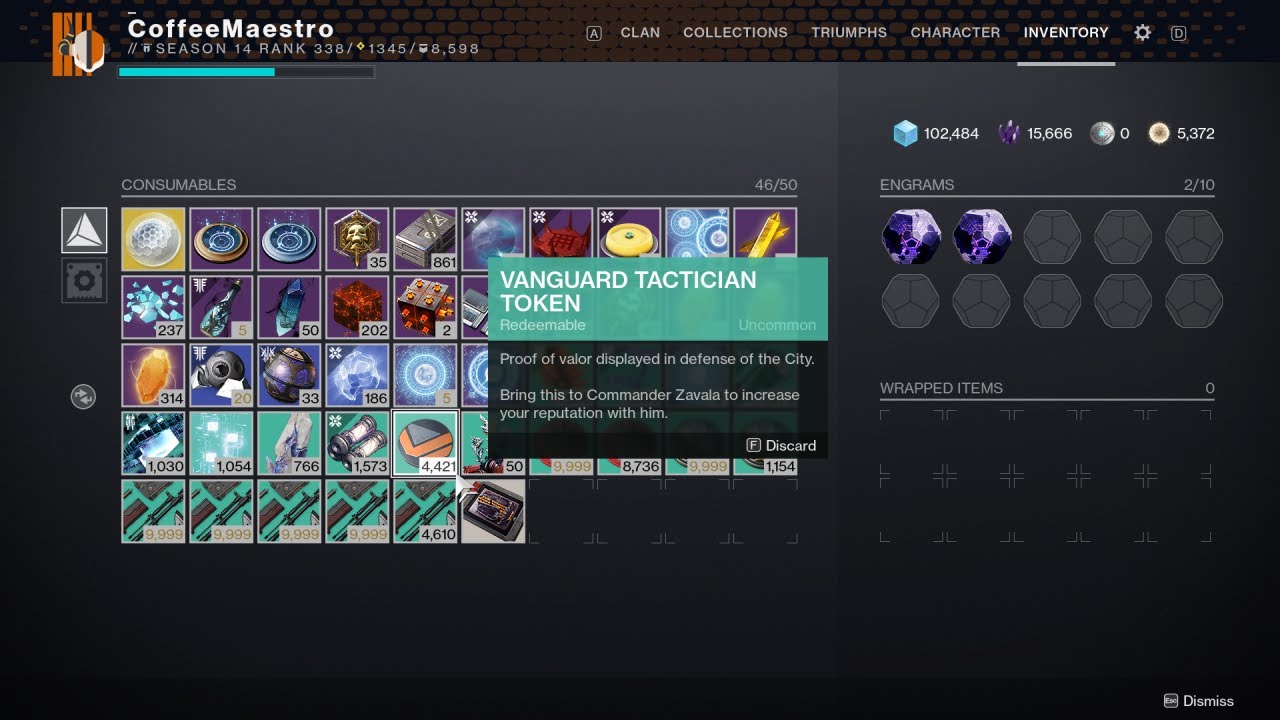HOW TO USE VANGUARD TOKENS - DESTINY 2 - YouTube