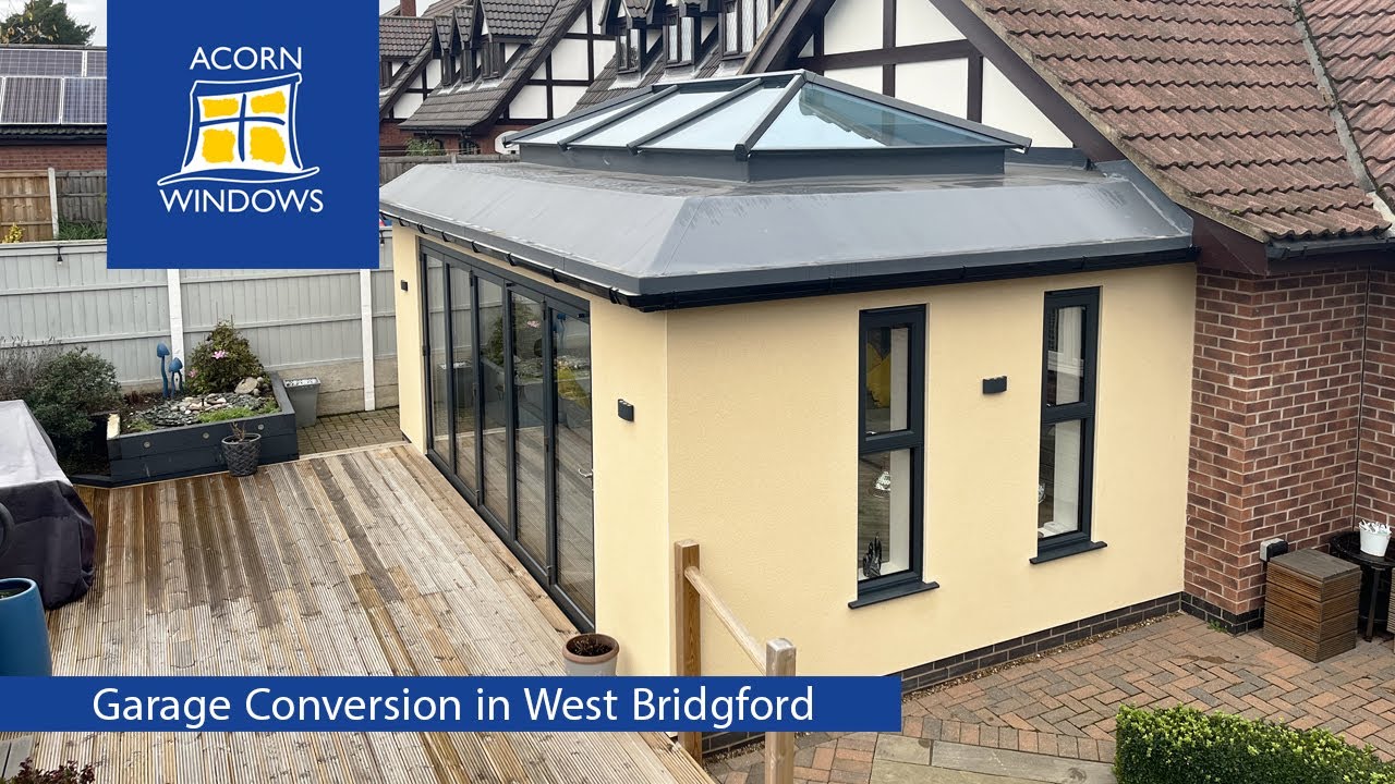 Home extension with huge bi-fold door and lantern (atrium) roof - YouTube