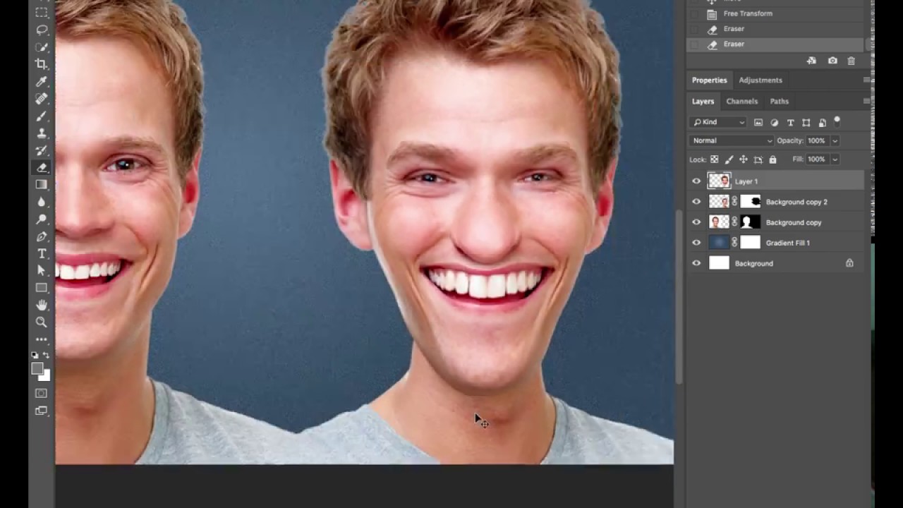 Adobe Photoshop CC2018: Liquify Face Aware - YouTube