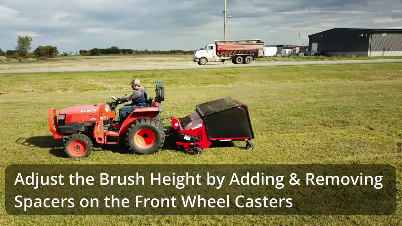 TPW2460 PTO Powered Turf Sweeper - YouTube