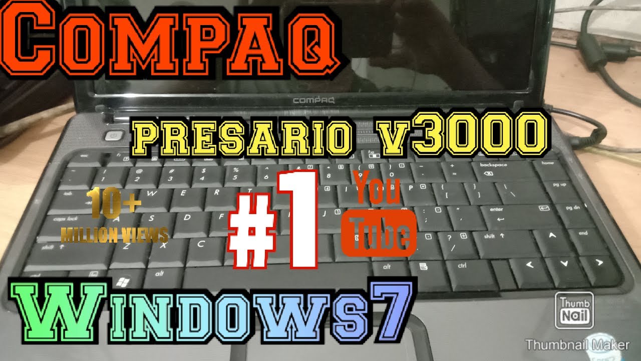 Instral Compaq Presario V3000 #Core2 Memakai Windows7😉😉😉👍 - YouTube