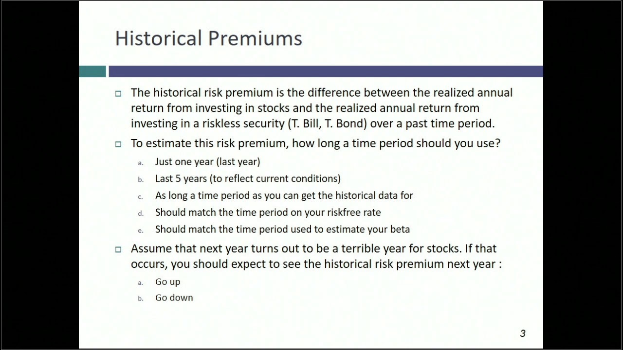 Session 4: Riskfree Rates & Equity Risk Premiums - YouTube