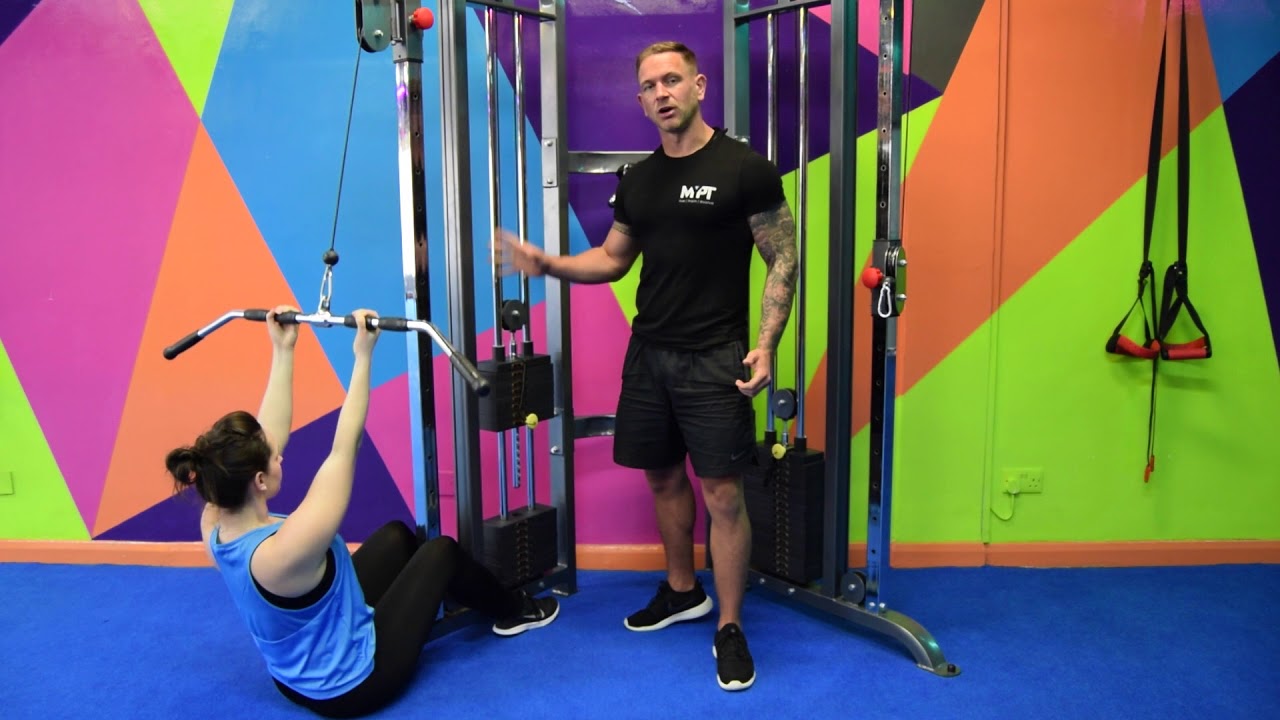 Lat Pull Down with Supine Grip by MyPT - YouTube