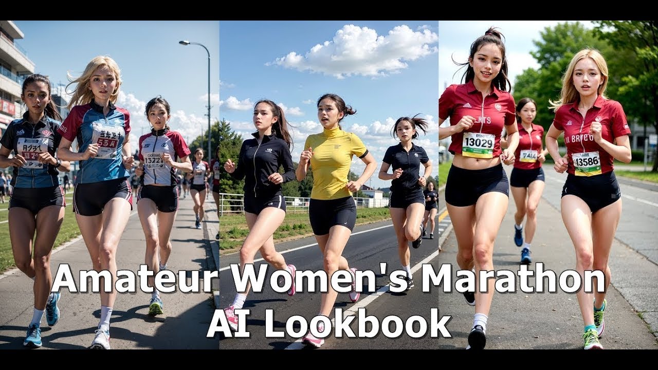 Amateur Women's Marathon AI Lookbook | AI sprinter | AI photo | AI ...
