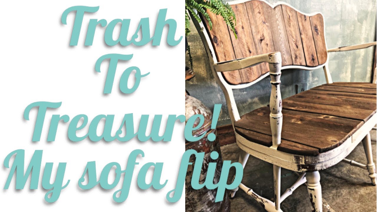 Trash to Treasure. My vintage sofa save - YouTube