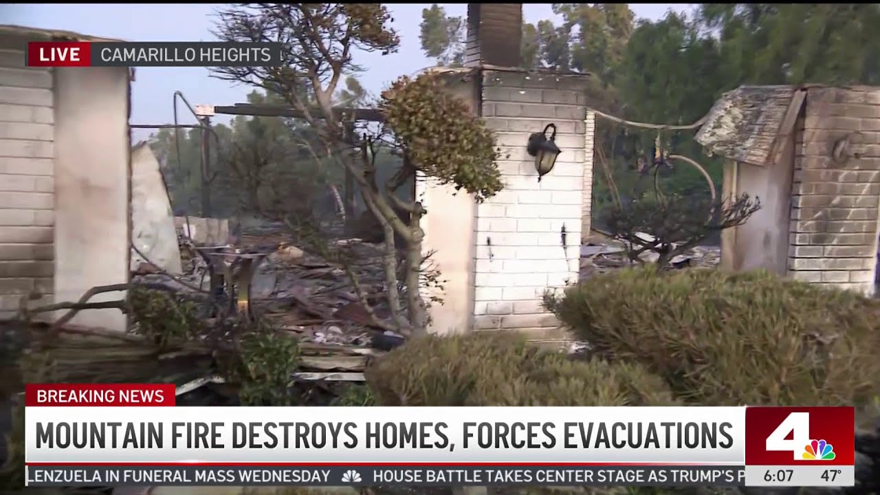 Mountain Fire destroys homes, forces evacuations - YouTube