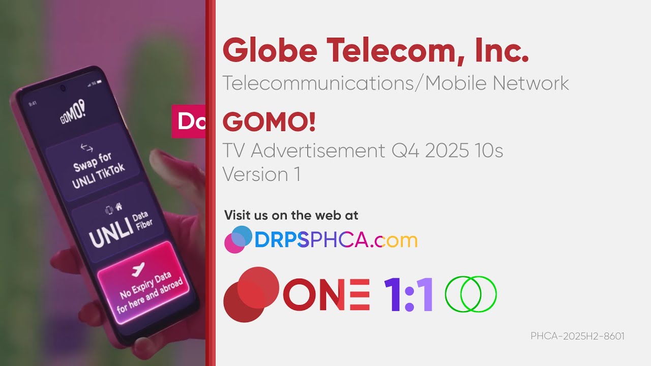 GOMO! TV Ad Q4 2025-2026 10s (Philippines, Version 1) [1:1/ST] - YouTube